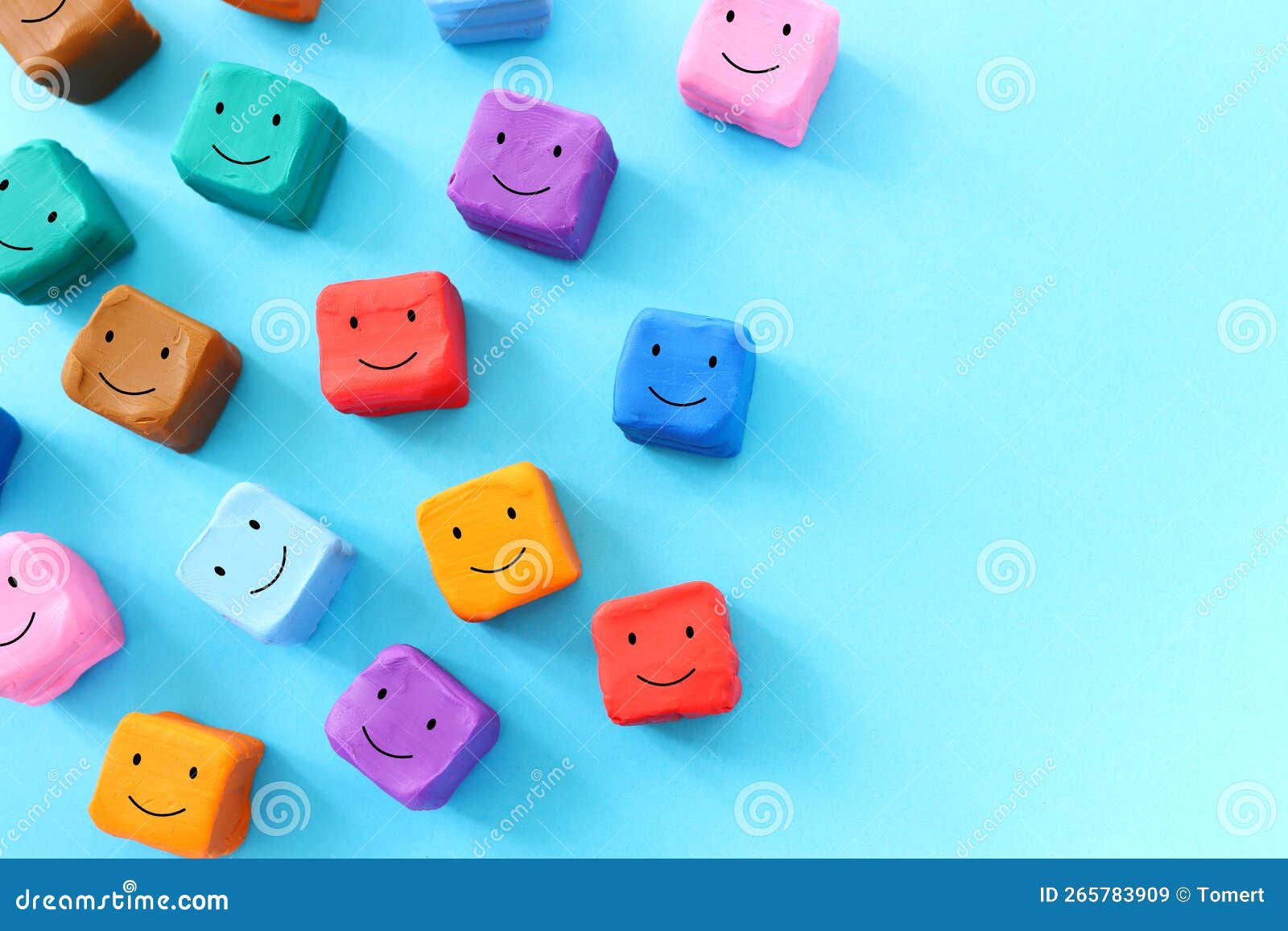 Concept Image of Group of Smiling Faces. Metaphor of Happiness and ...