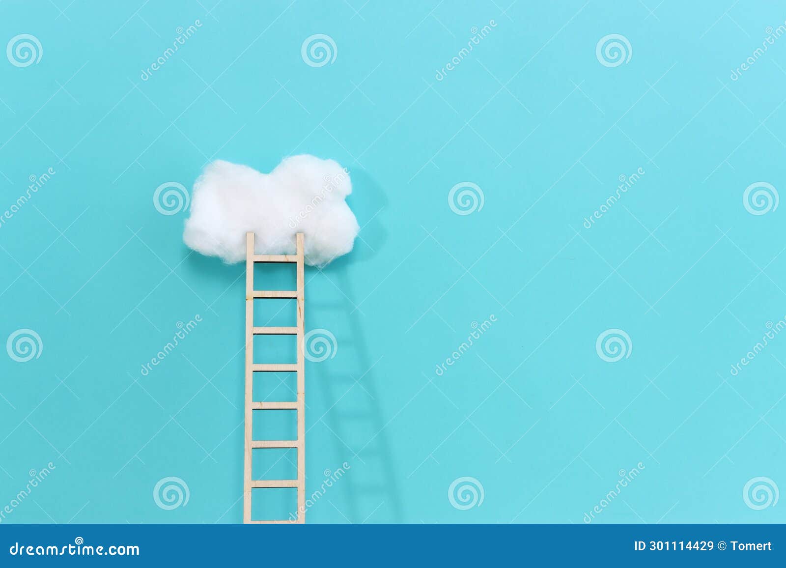 Concept Image of Ladder Reaching the Clouds, Goal Achieving and ...