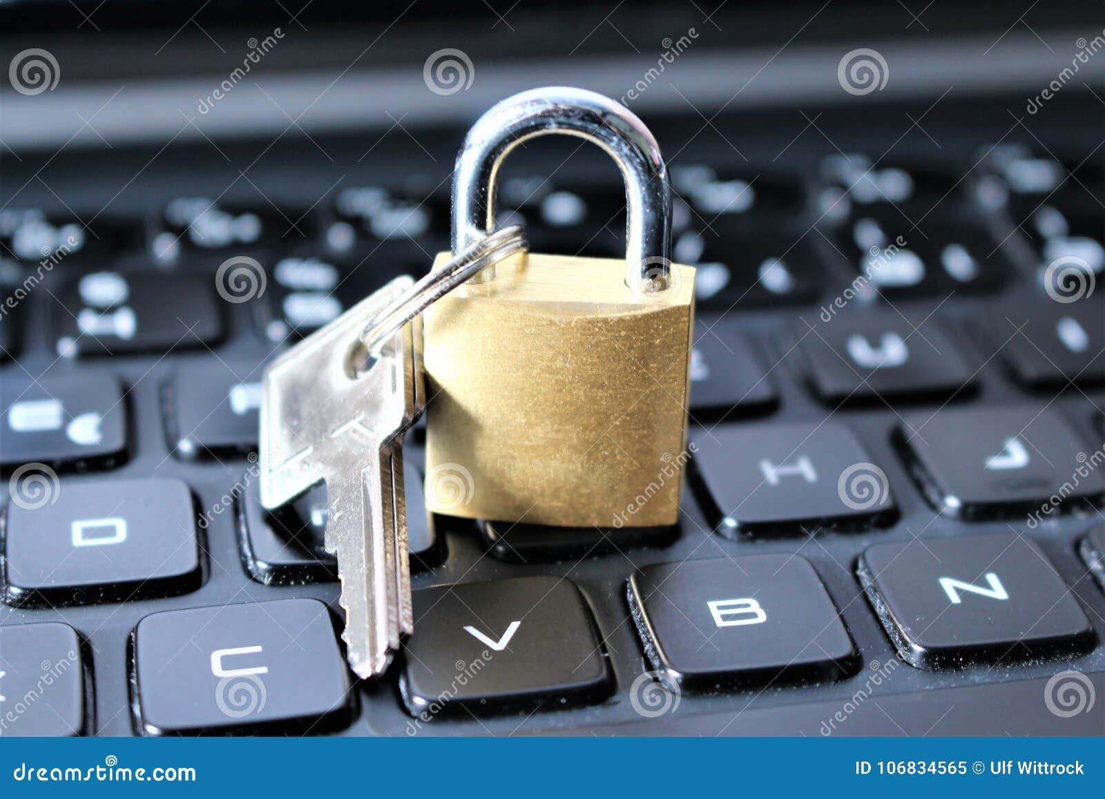 An Concept Image of Lock and a Computer Stock Image - Image of privacy ...