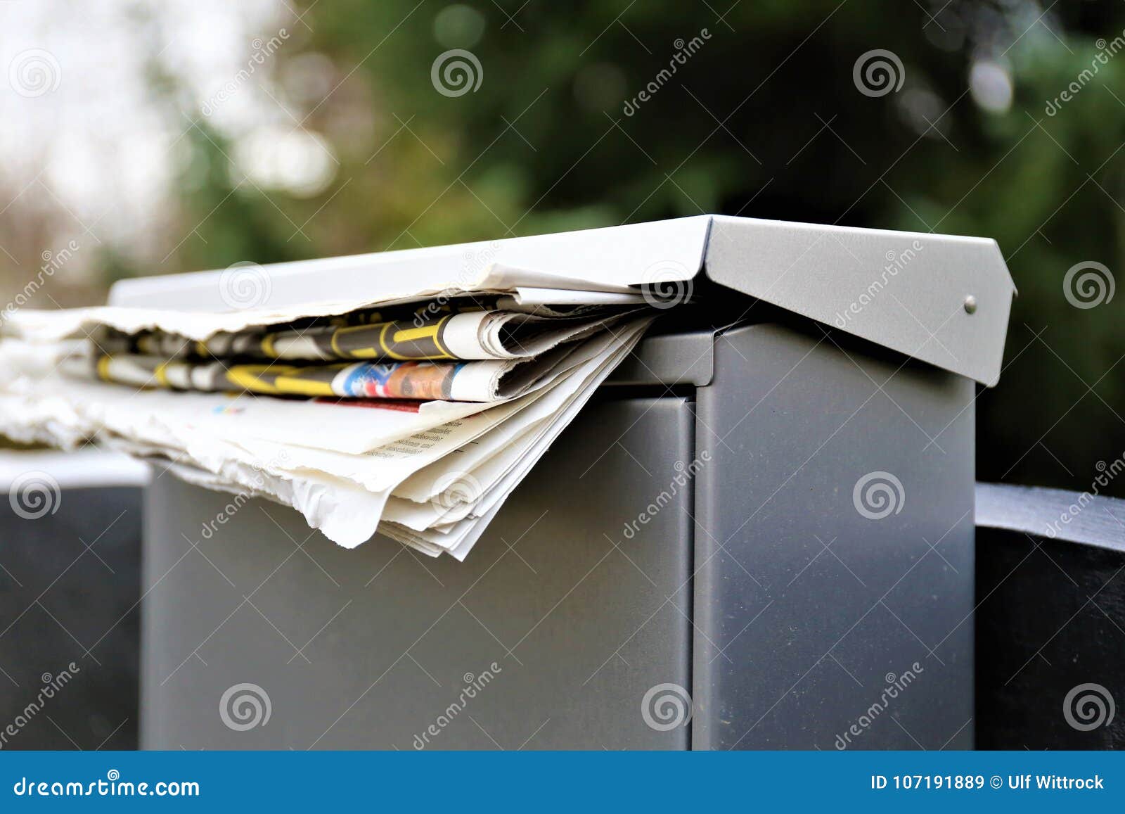 An Concept Image of a Mailbox with a Newspaper Stock Image - Image of ...