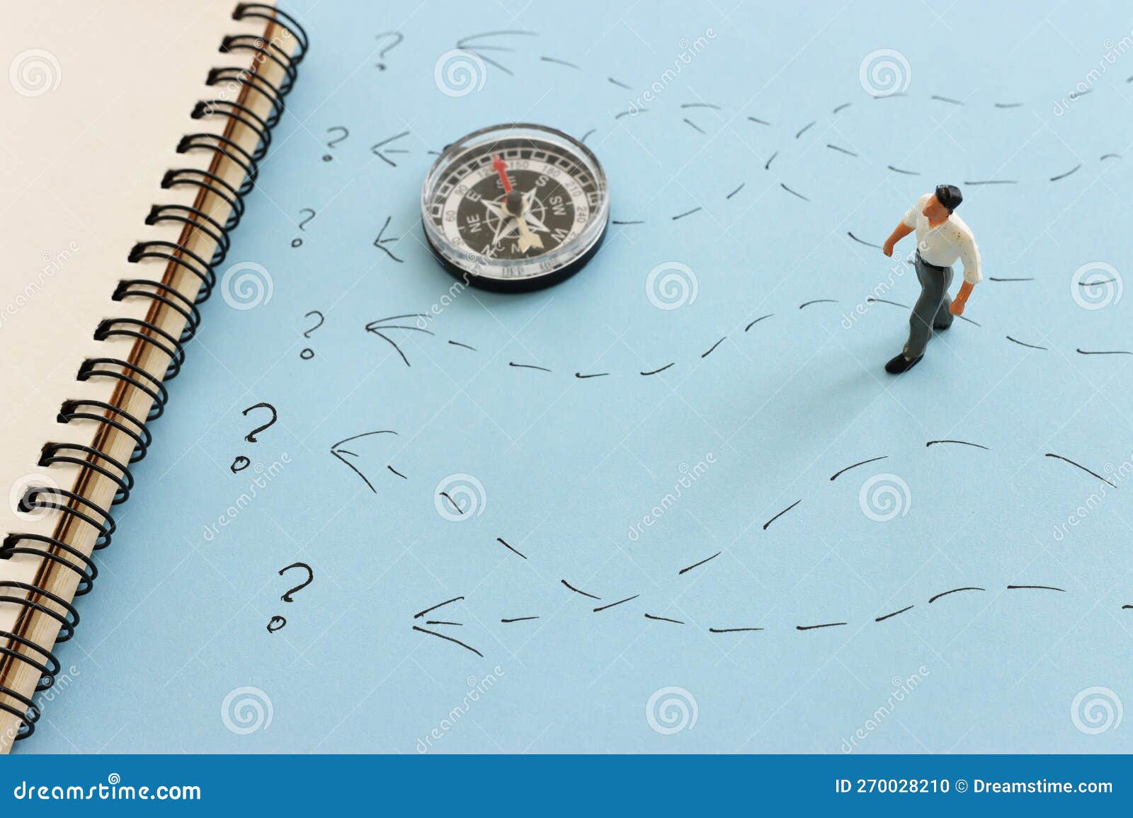 Concept Image of Man Thinking about Solving a Problem and Looking for a ...