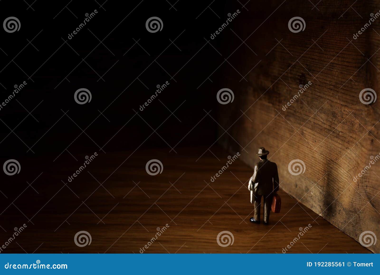 A Concept Image of a Man Who Facing a Dead End and Has a Wall in Front ...