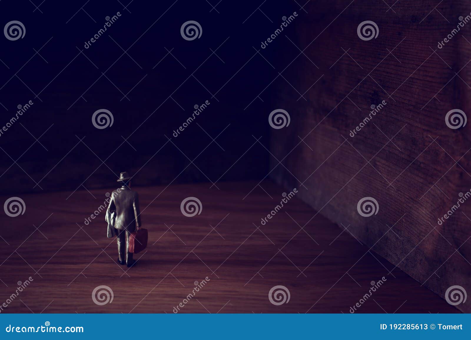 A Concept Image of a Man Who Facing a Dead End and Has a Wall in Front ...