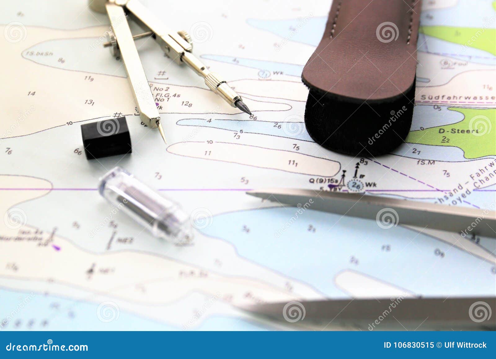 An Concept Image of a Nautical Design - Map, Plan Stock Image - Image ...