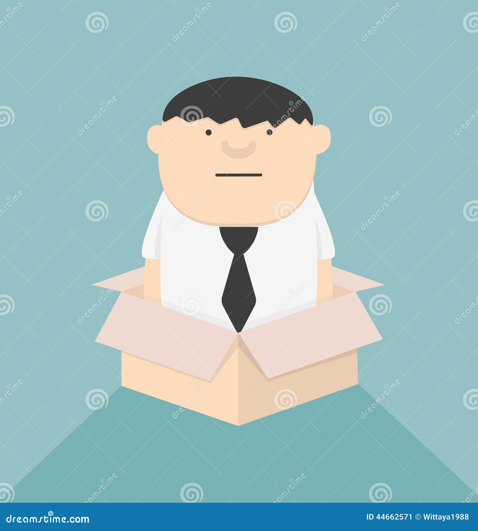 Concept Image Outside the Box Stock Vector - Illustration of open ...