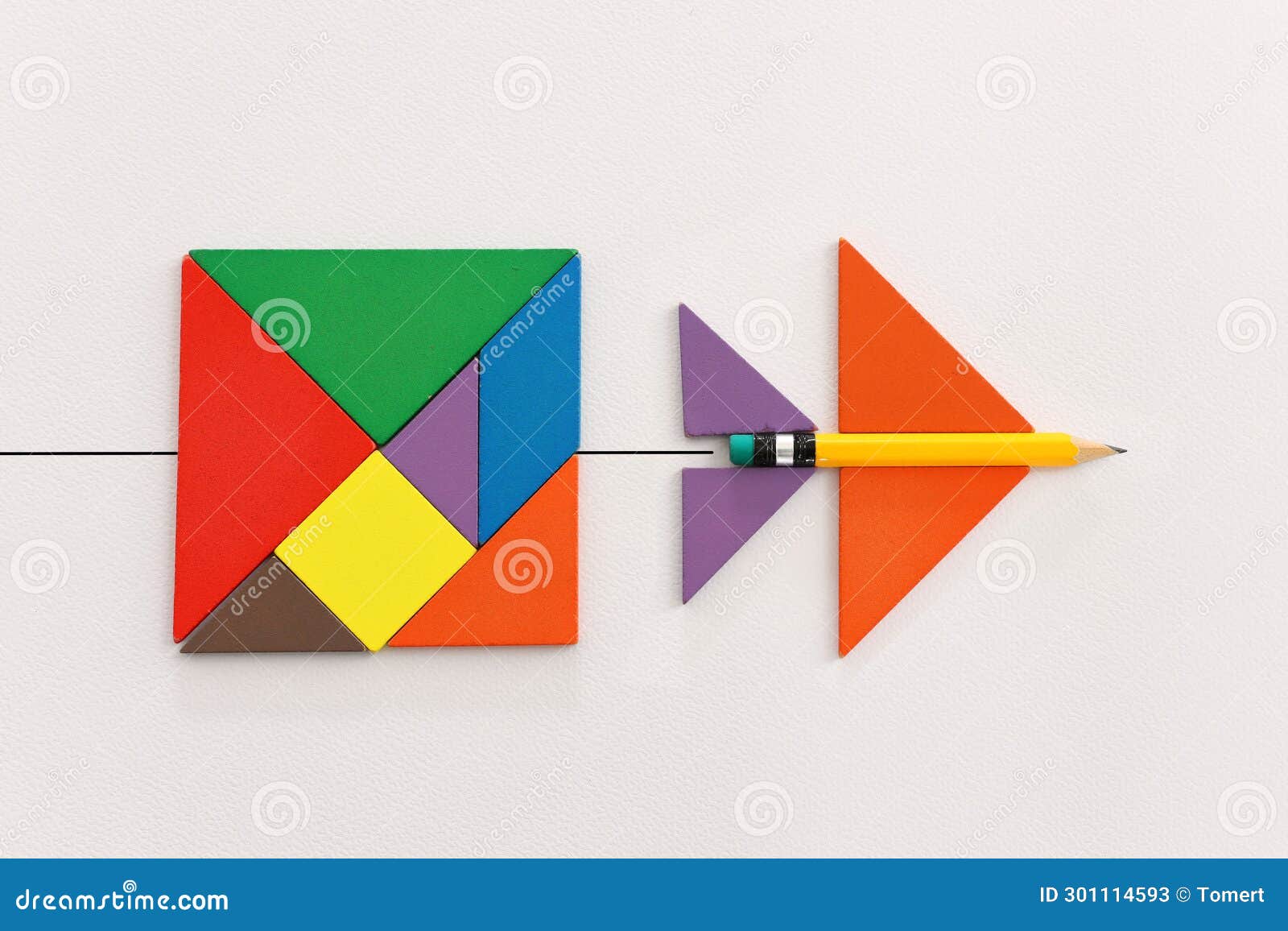 Concept Image of a Pencil in an Airplane Metaphor. Idea of Leadership ...