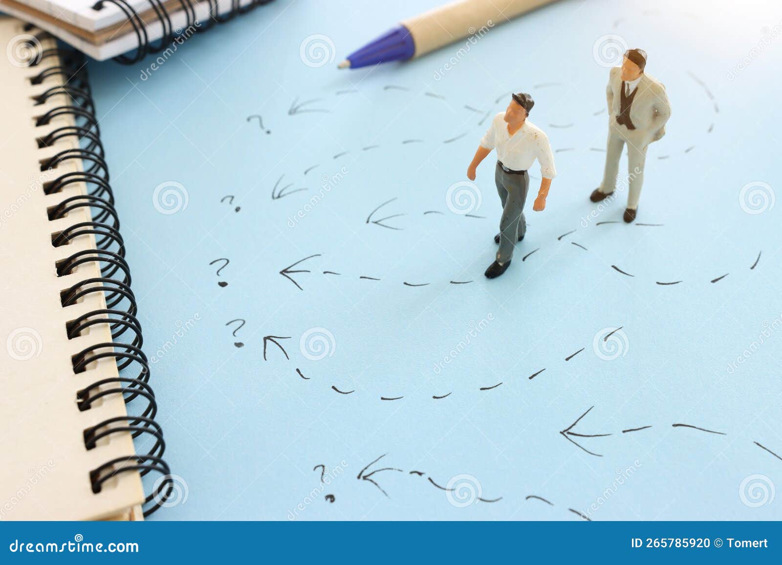 Concept Image of People Thinking about Solving a Problem and Looking ...