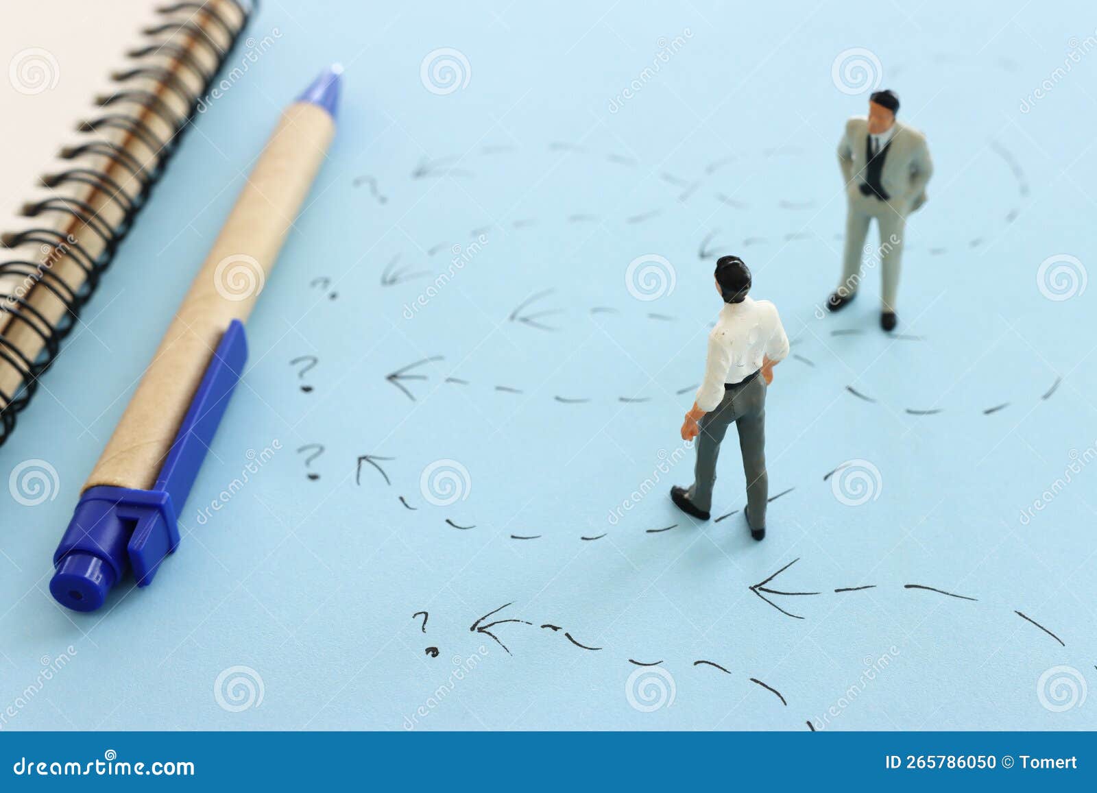 Concept Image of People Thinking about Solving a Problem and Looking ...