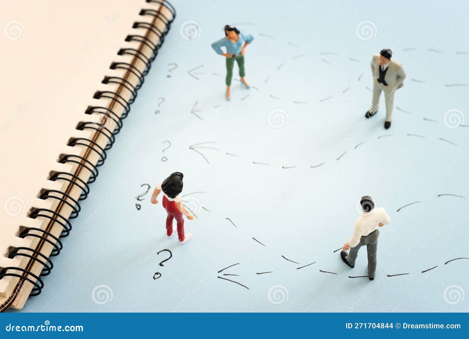 Concept Image of People Thinking about Solving a Problem and Looking ...