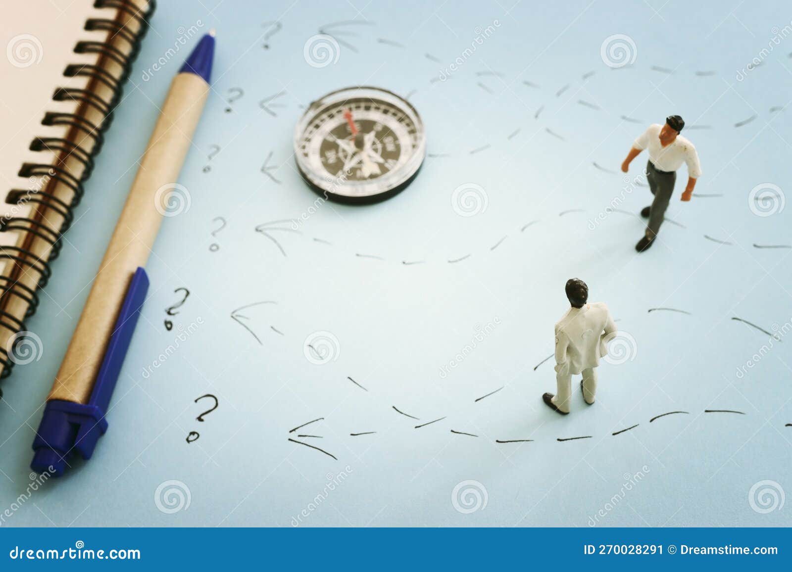 Concept Image of People Thinking about Solving a Problem and Looking ...