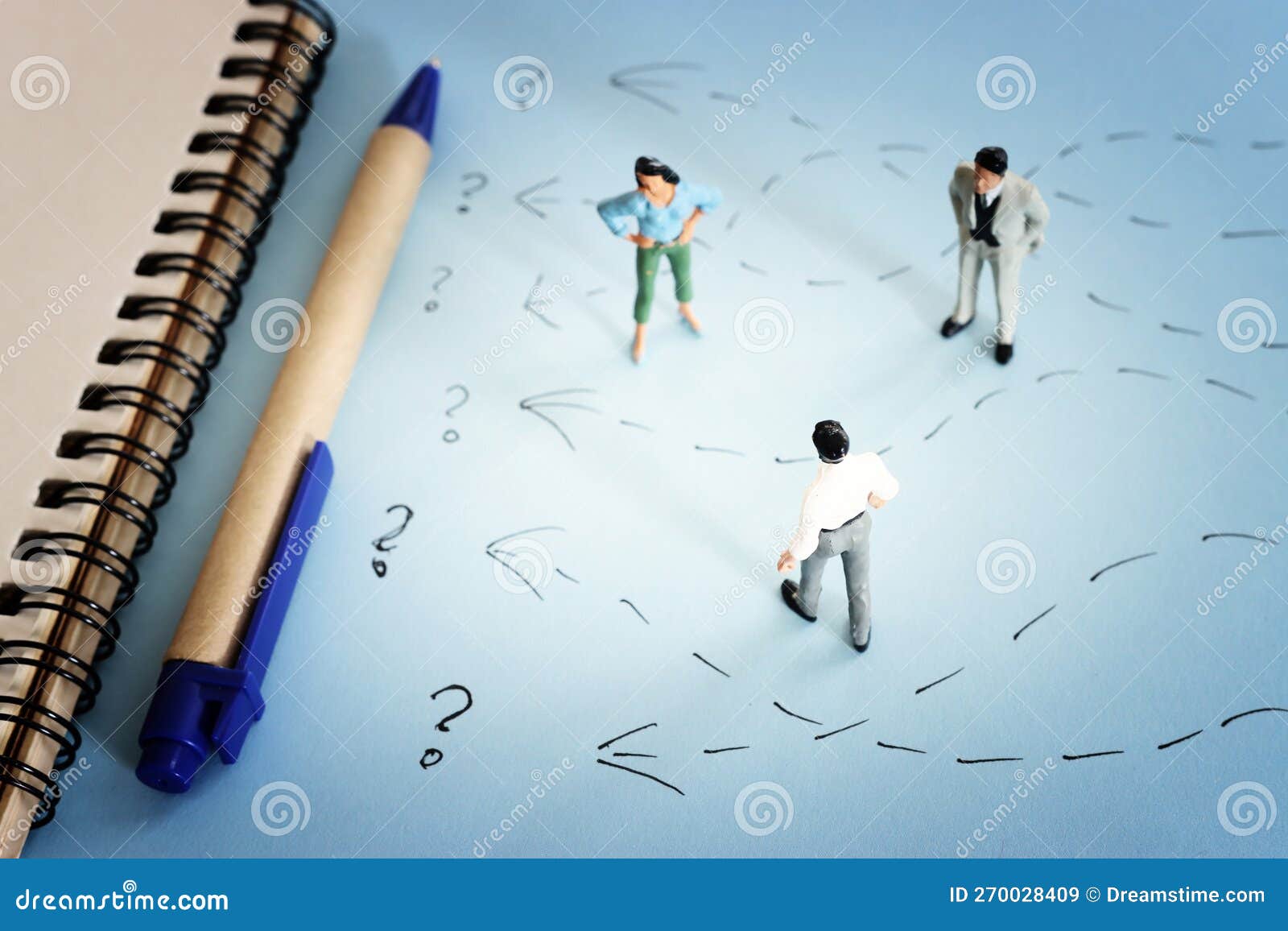 Concept Image of People Thinking about Solving a Problem and Looking ...