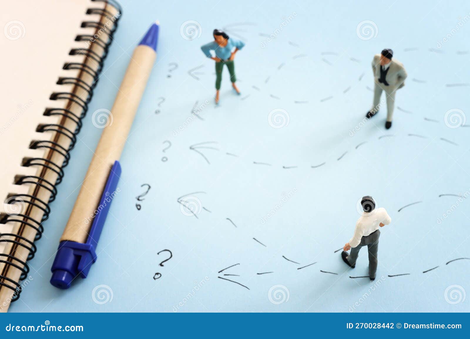 Concept Image of People Thinking about Solving a Problem and Looking ...