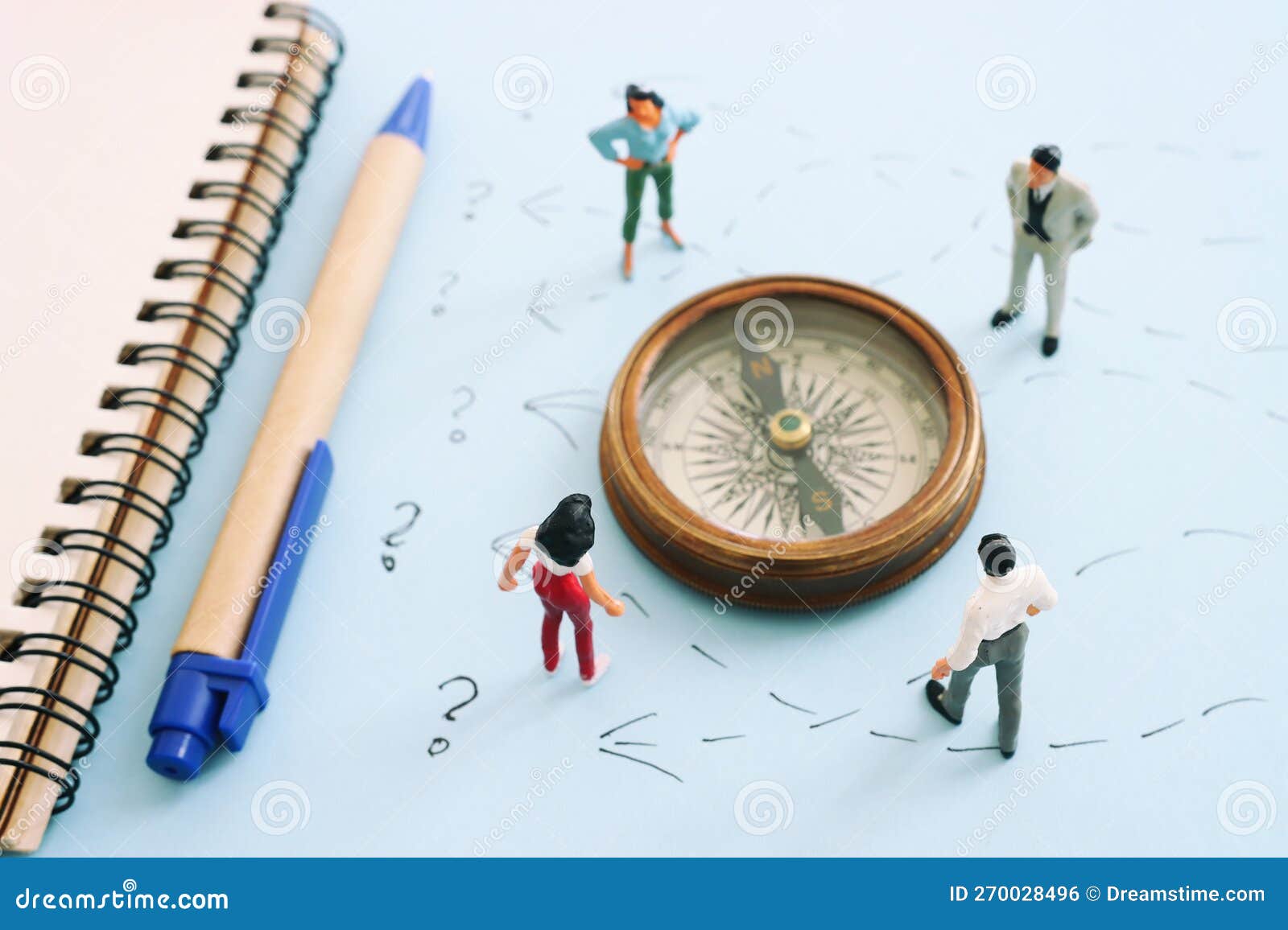 Concept Image of People Thinking about Solving a Problem and Looking ...