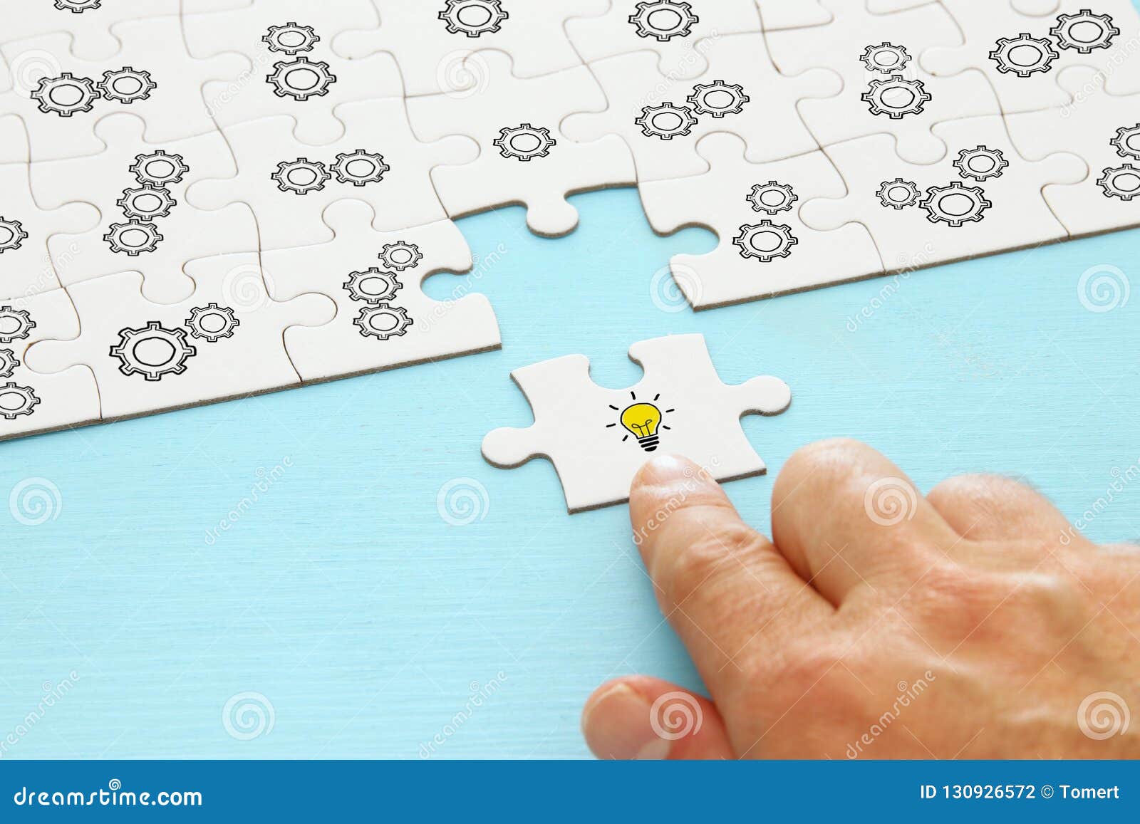 Concept Image of Revealing an Idea, Finding the Right Solution during ...