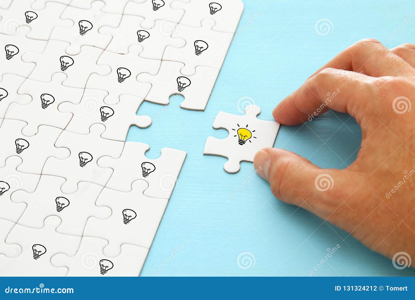 Concept Image of Revealing an Idea, Finding the Right Solution during ...