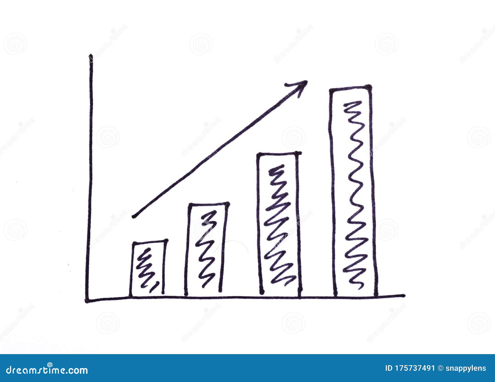 Concept Image of a Rising Graph Stock Illustration - Illustration of ...