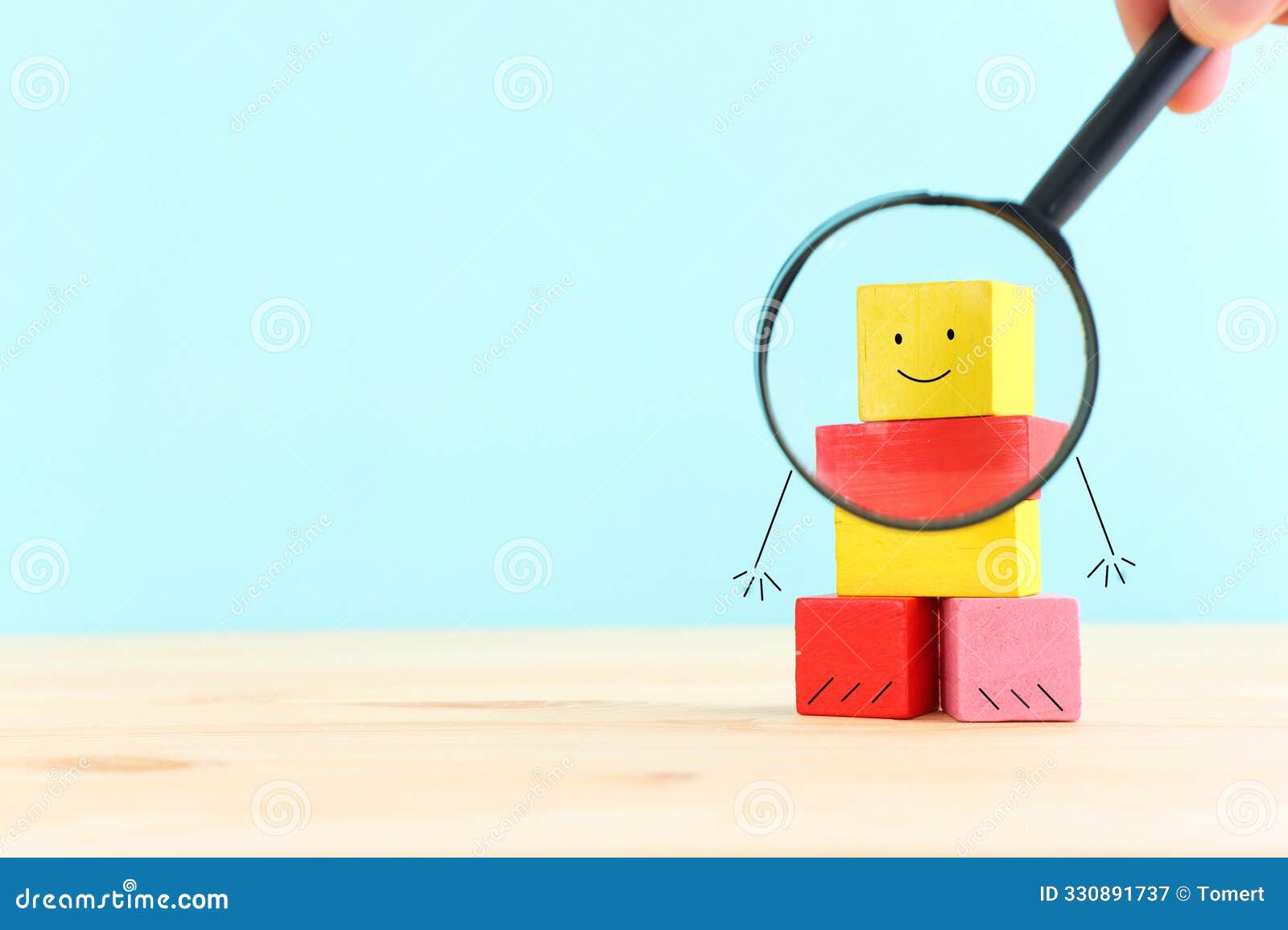 Concept Image of Satisfaction Level. Wooden Cube with Emotions and ...