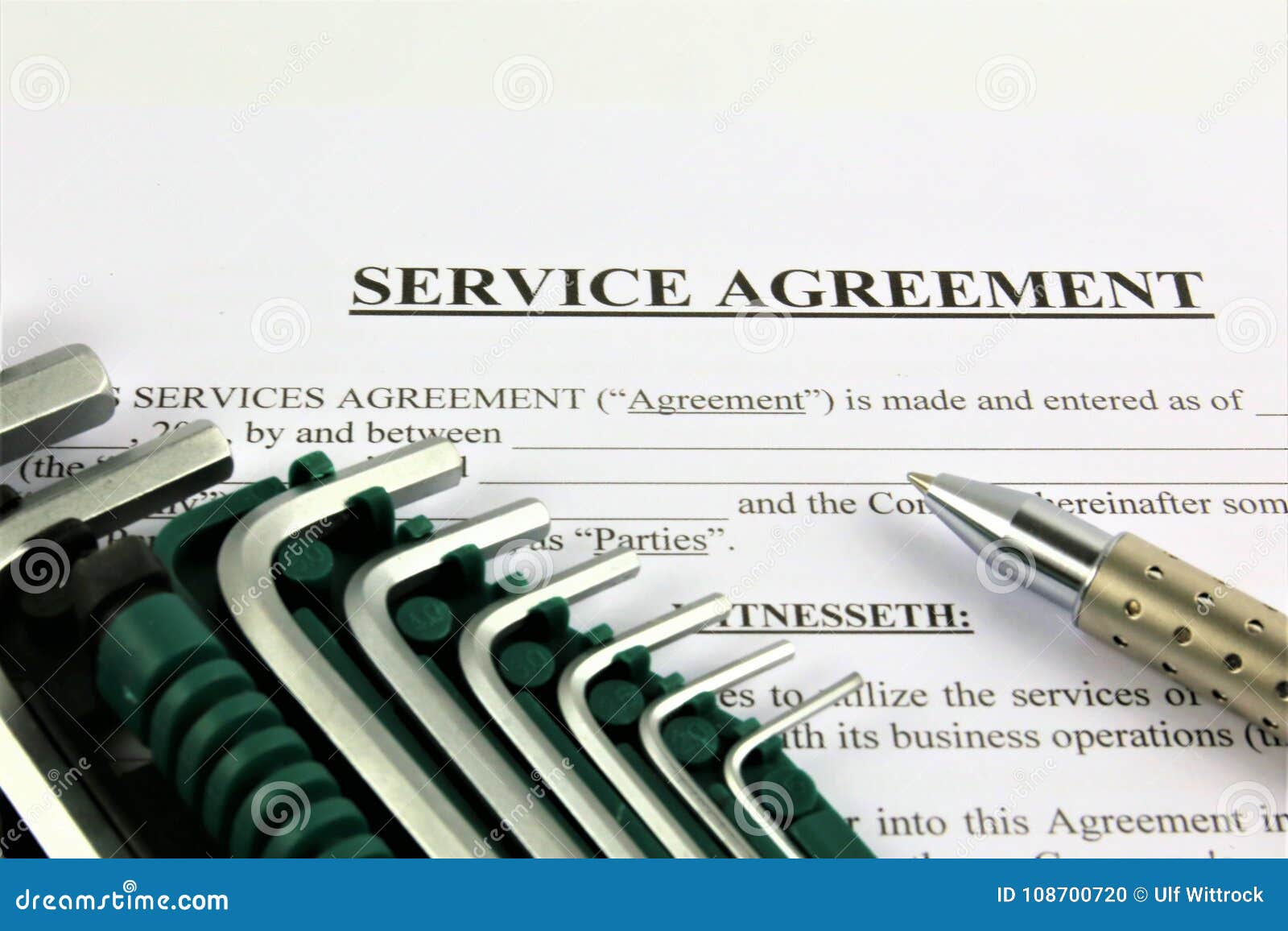 An Concept Image of a Service Agreement, Work Stock Photo - Image of ...