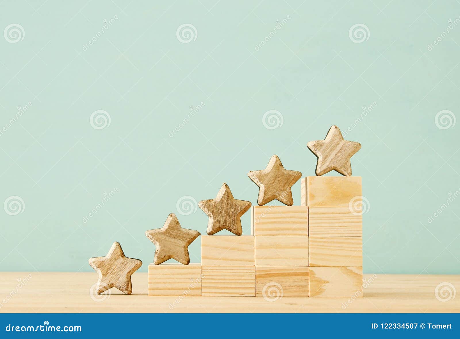 Concept Image Of Setting A Five Star Goal. Increase Rating Or Ranking ...
