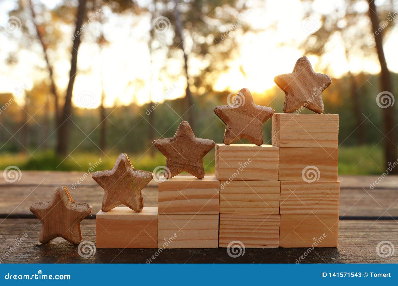 Concept Image of Setting a Five Star Goal. Increase Rating or Ranking ...