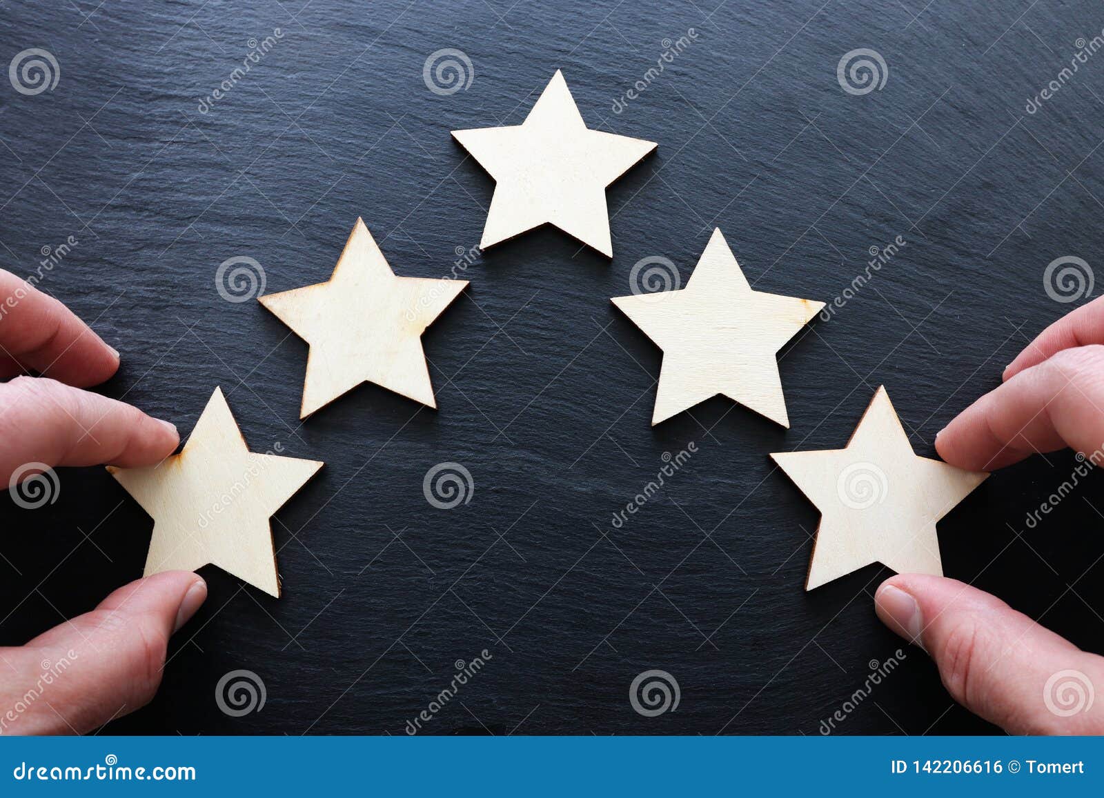 Concept Image of Setting a Five Star Goal. Increase Rating or Ranking ...