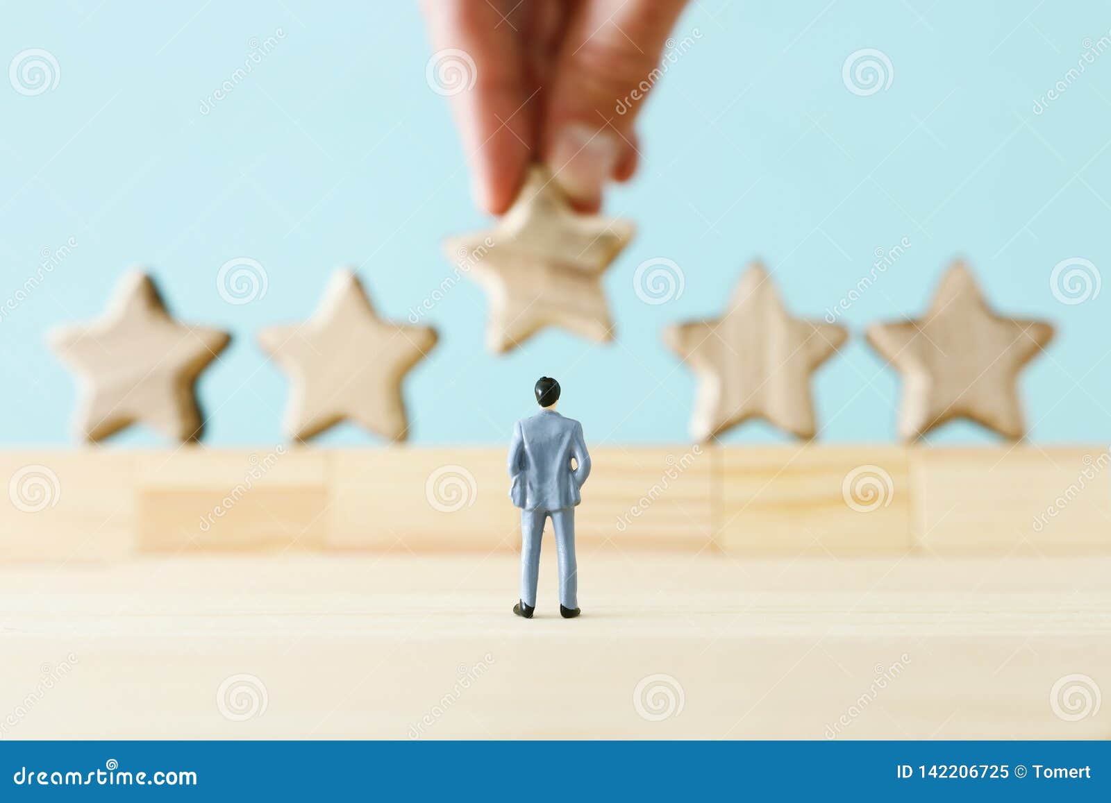 Concept Image of Setting a Five Star Goal. Increase Rating or Ranking ...