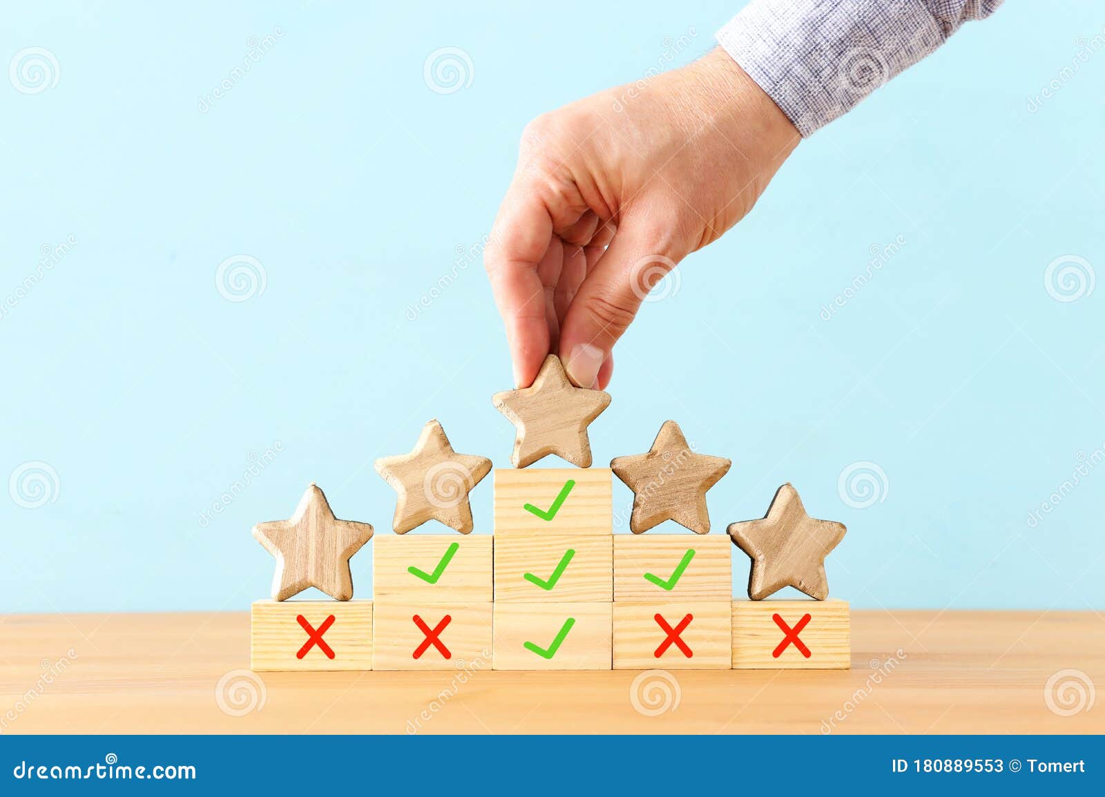 Concept Image of Setting a Five Star Goal. Increase Rating or Ranking ...