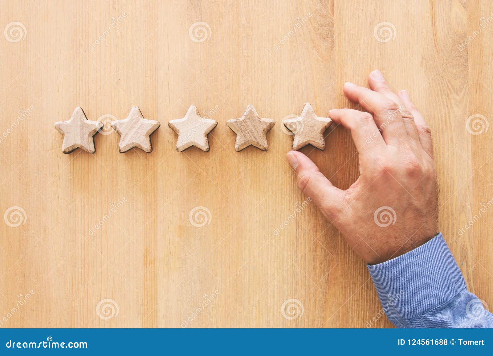 Concept Image of Setting a Five Star Goal. Increase Rating or Ranking ...