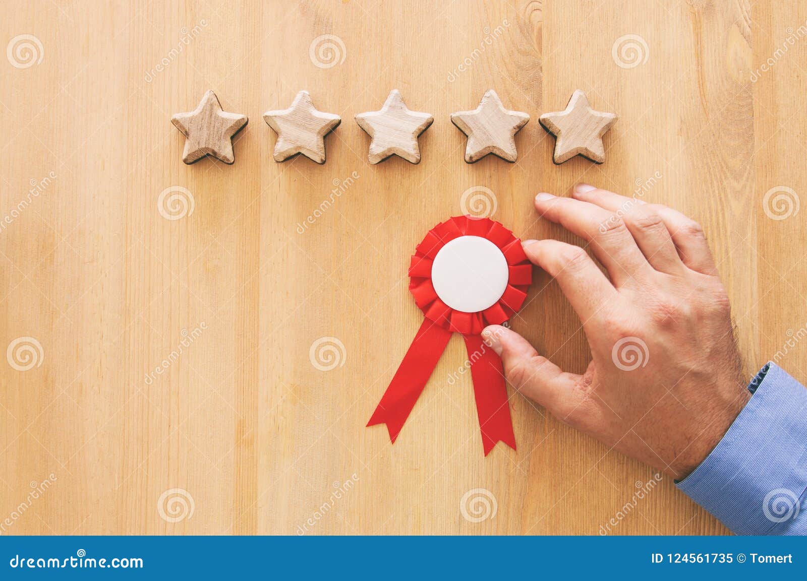 Concept Image of Setting a Five Star Goal. Increase Rating or Ranking ...