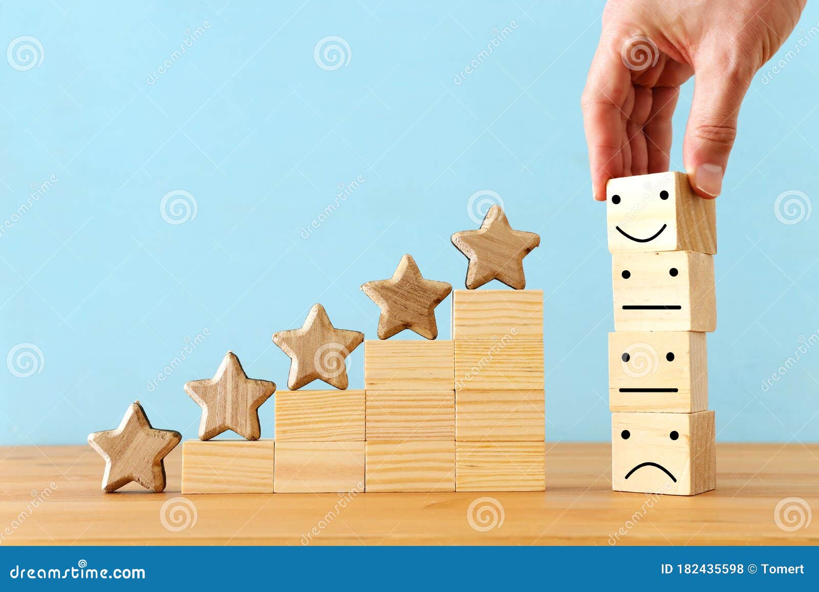 Concept Image of Setting a Five Star Goal. Increase Rating or Ranking ...