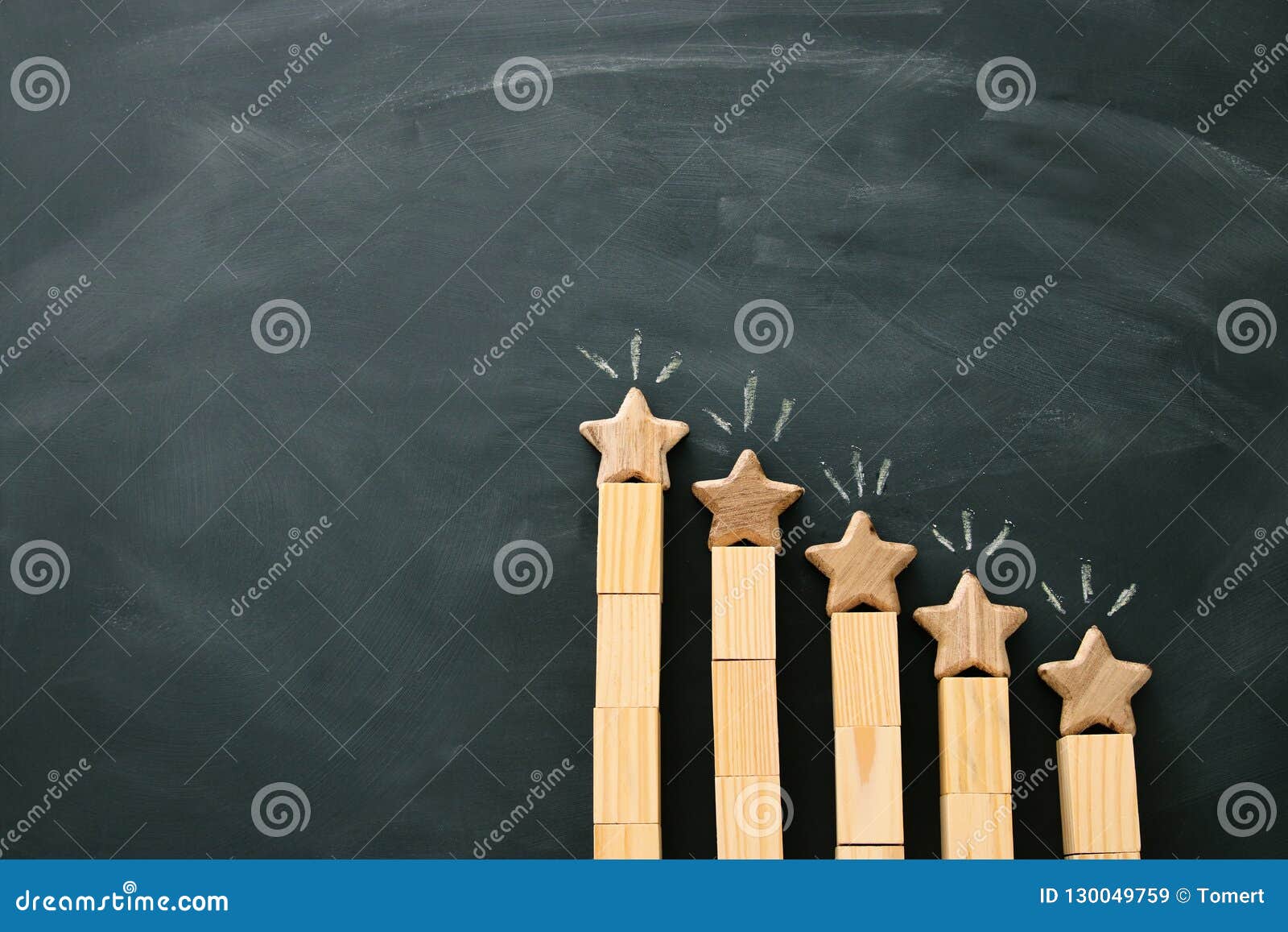 Concept Image of Setting a Five Star Goal. Increase Rating or Ranking ...