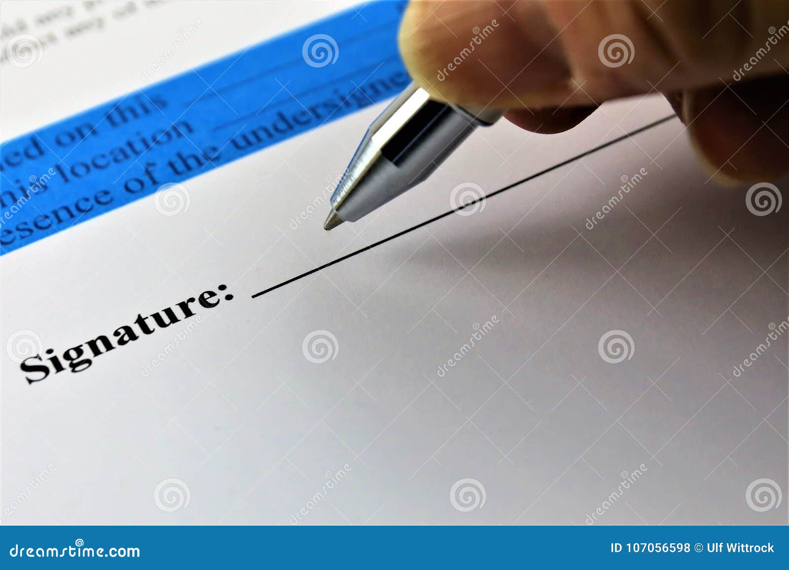 An Concept Image of a Signature - with Copy Space Stock Photo - Image ...