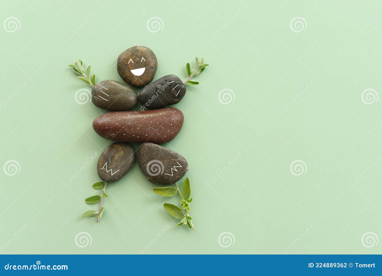 Concept Image of Smiling Figure Made from Pebbles. Idea of Happiness ...
