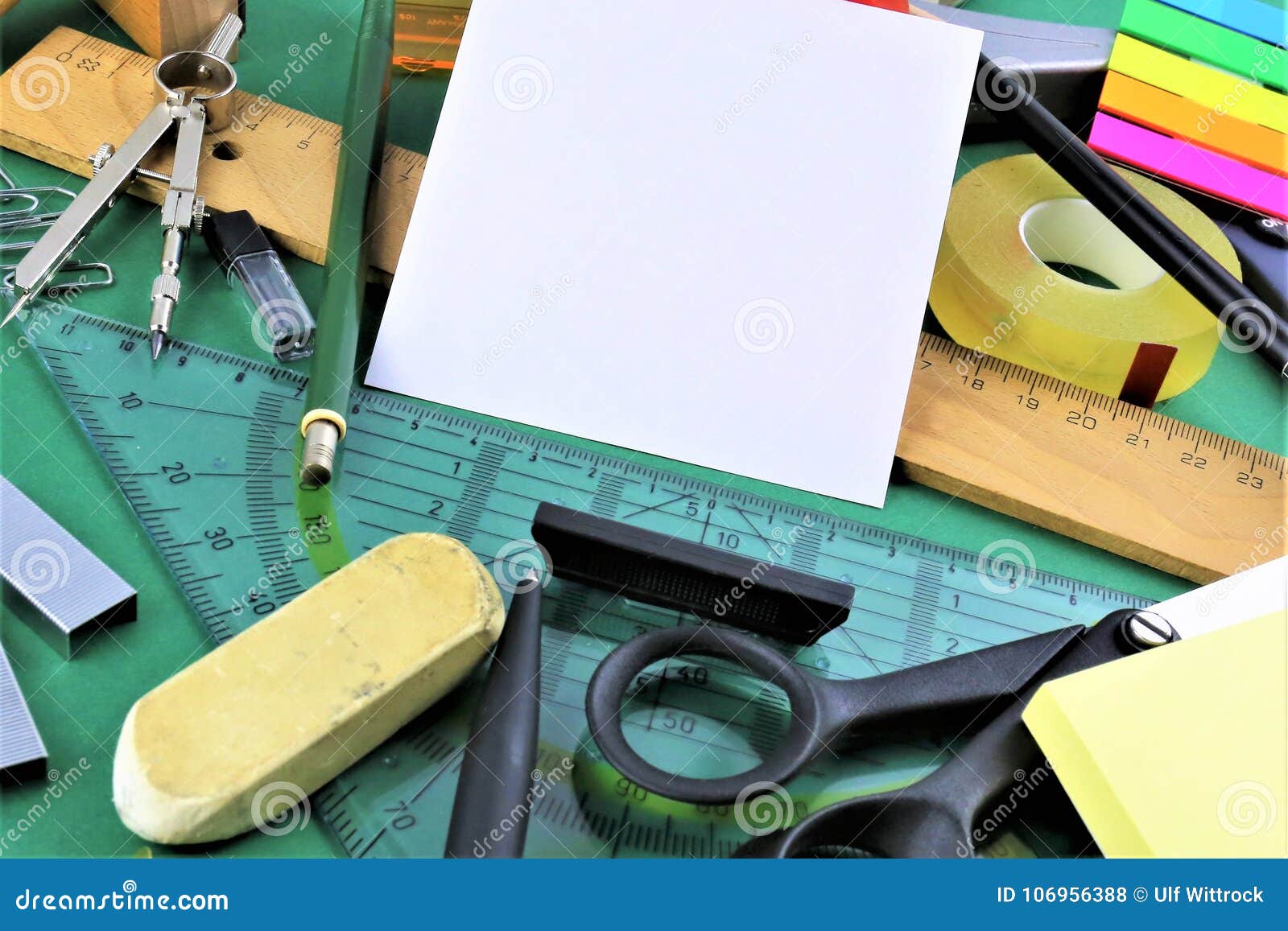 An Concept Image of Some Desk Utensils with Copy Space Stock Photo ...