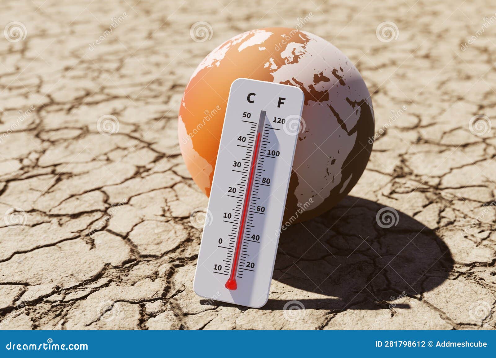 Concept Image of the Temperature Rising Due To the Global Abnormal High ...
