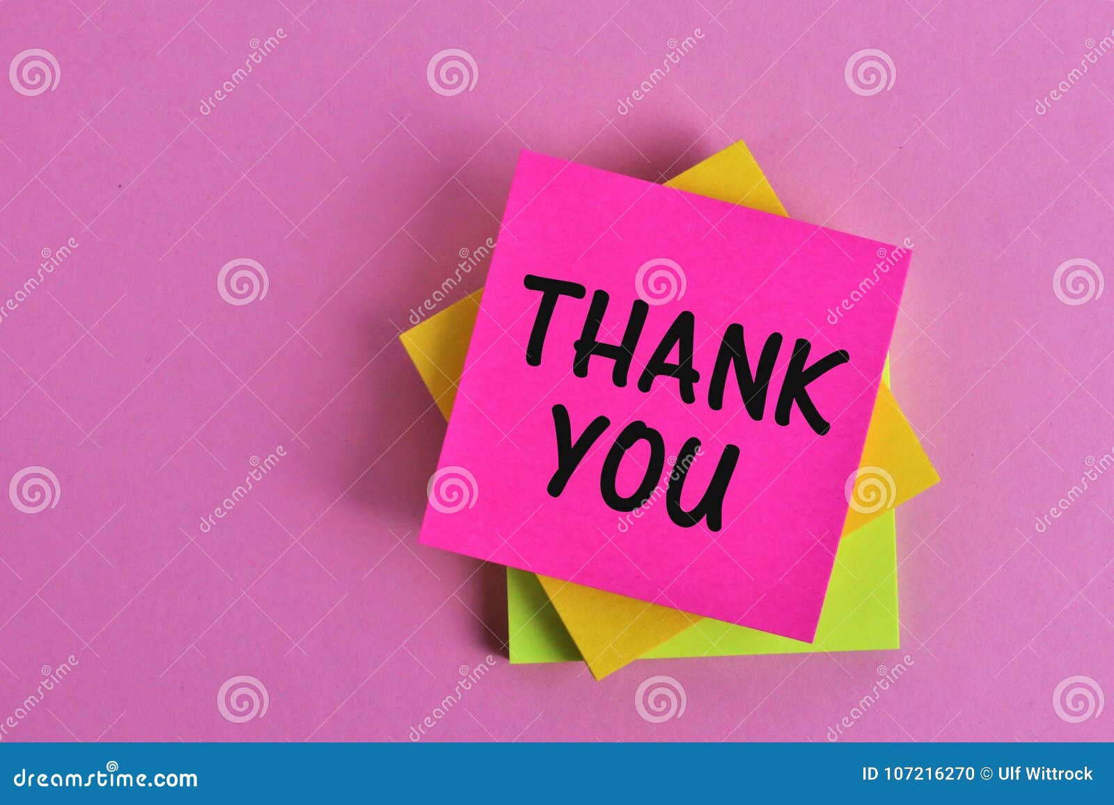 An Concept Image of a Thank You Note - Office, Business Stock Photo ...