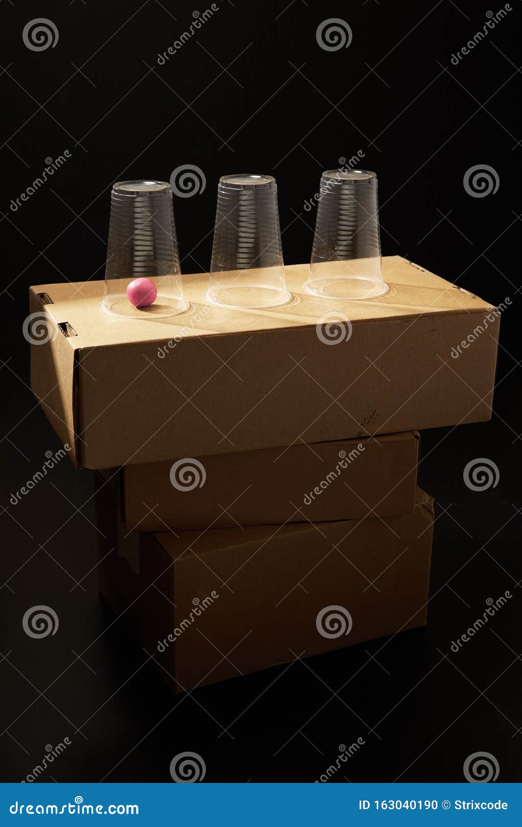 Concept Image of Thimblerig Game with Copyspace Stock Photo - Image of ...