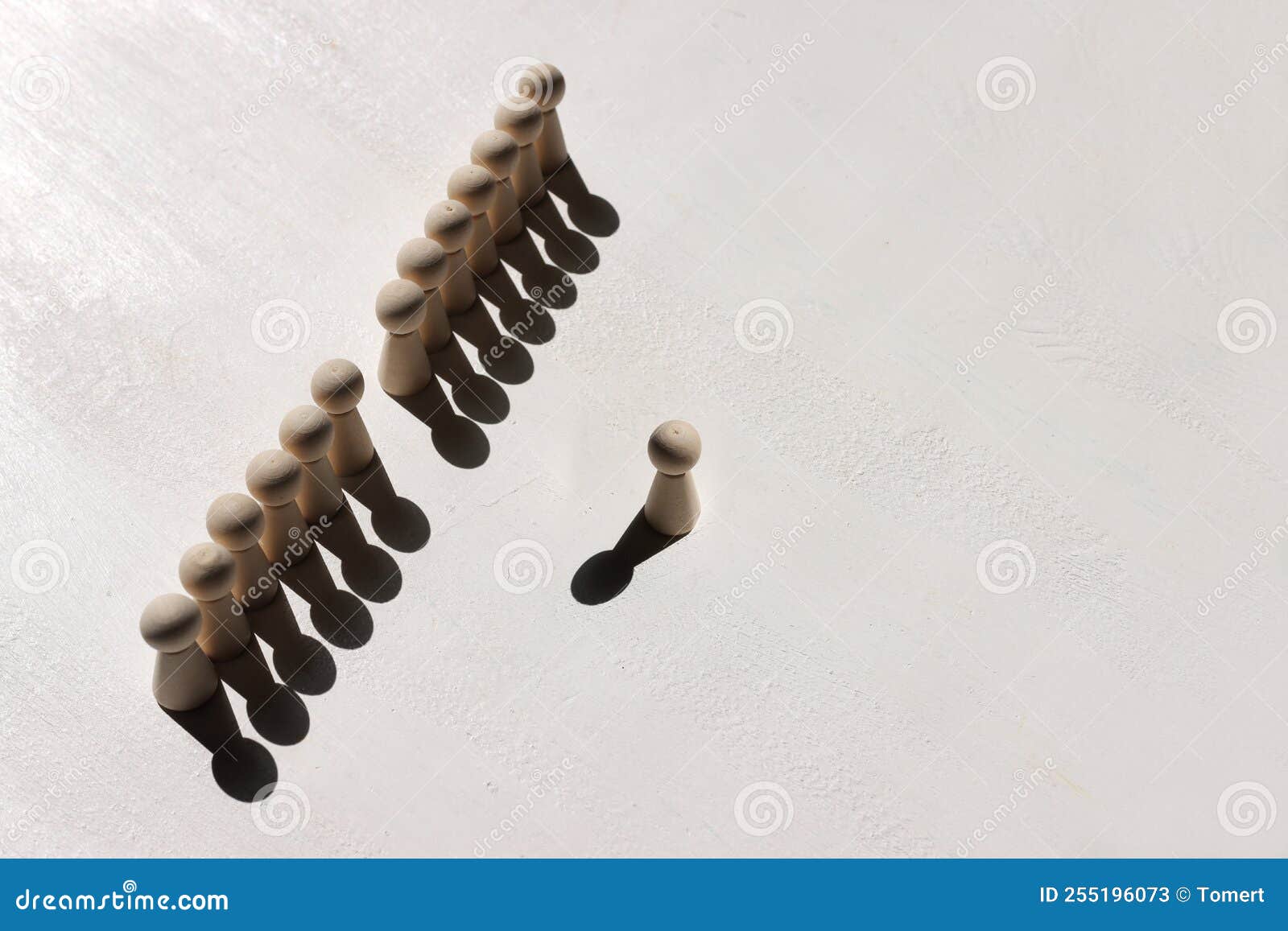 Concept Image of Thinking Different and Finding Creativity. Wooden ...