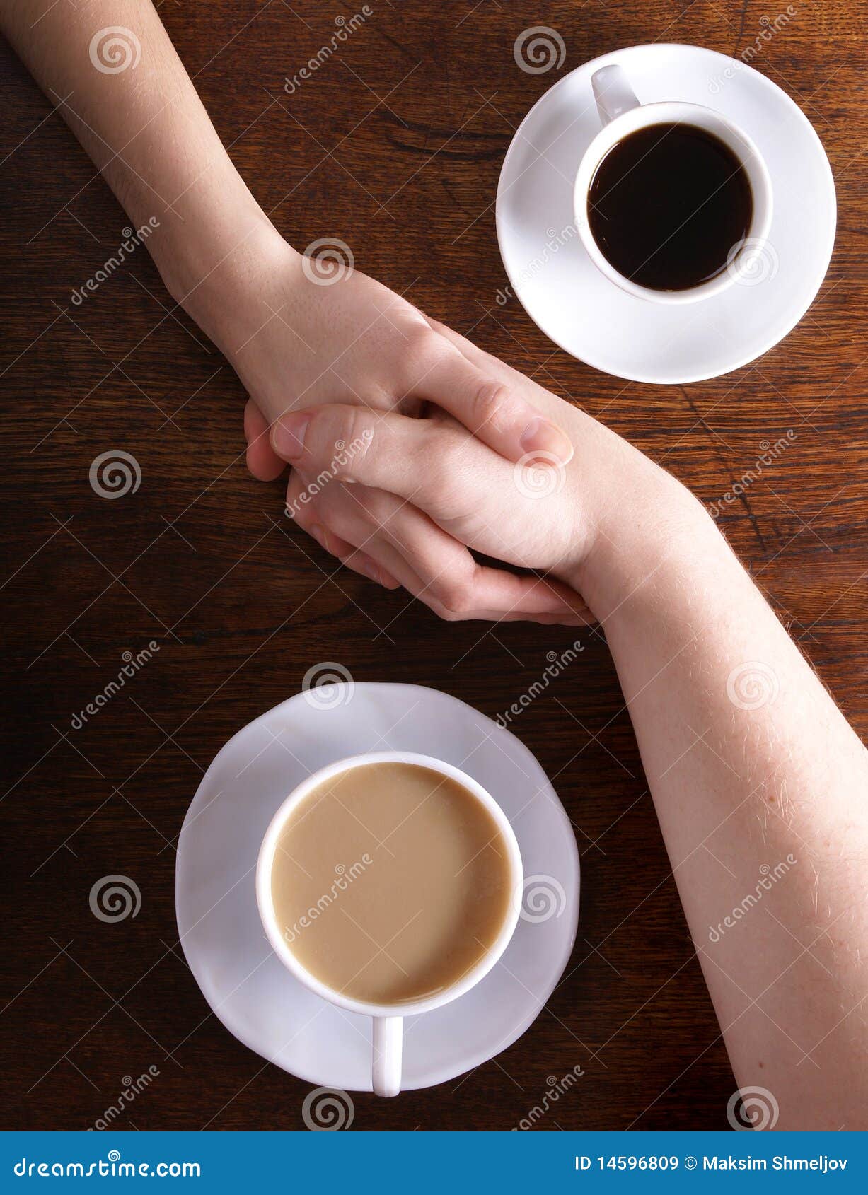 Concept Image of Two Bonded Hands and Coffee Stock Image - Image of ...