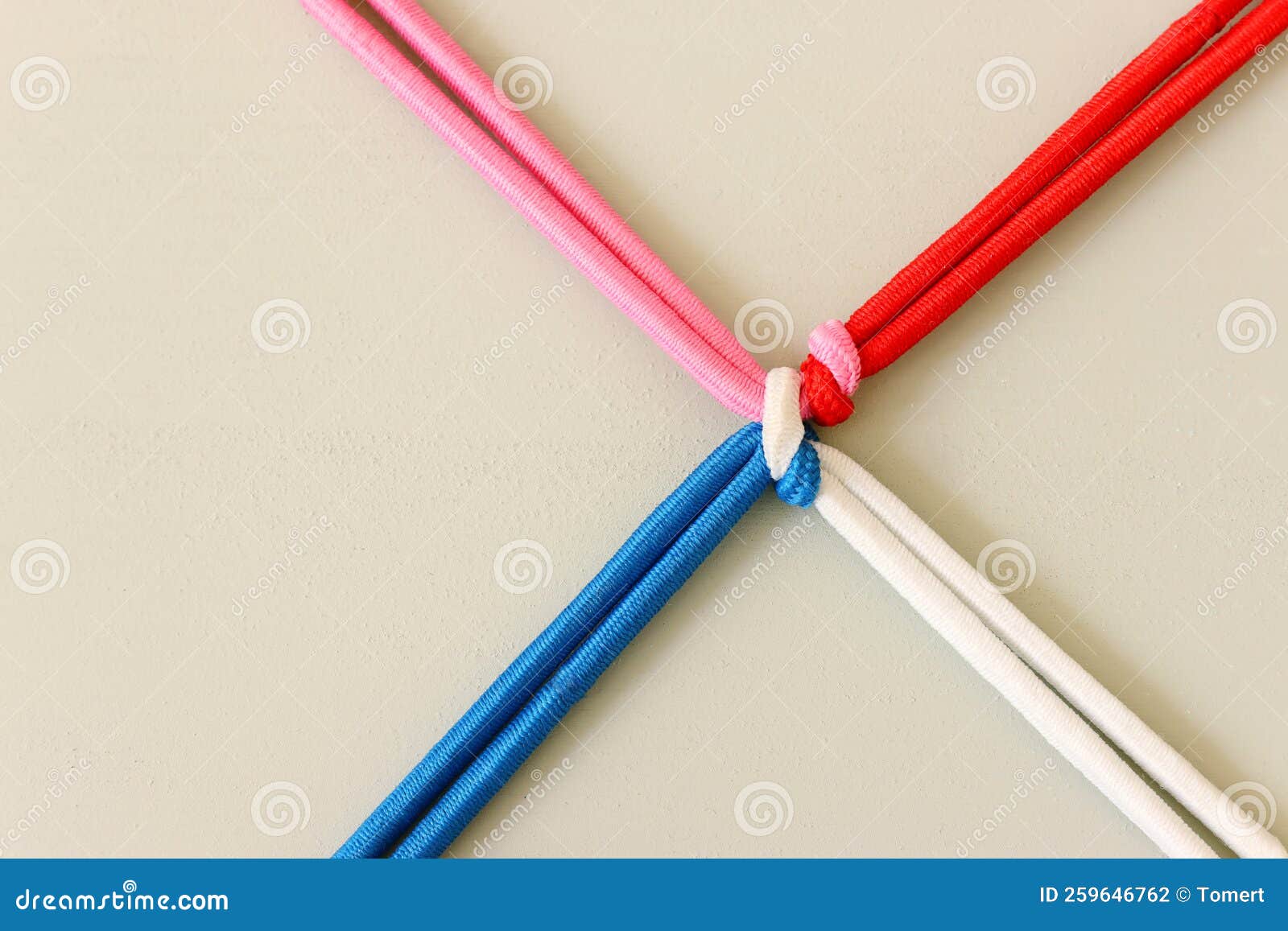Concept Image of Unity and Teamwork. Ropes Tied Together As a Symbol of ...