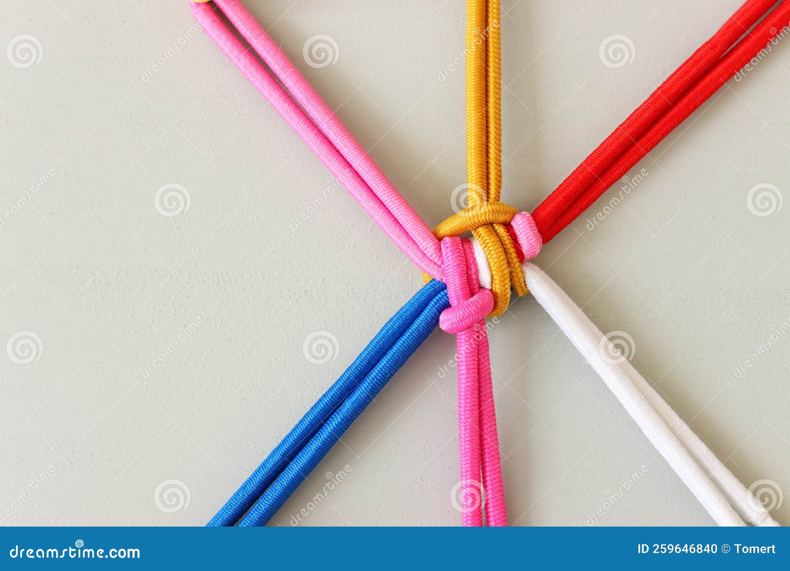 Concept Image of Unity and Teamwork. Ropes Tied Together As a Symbol of ...