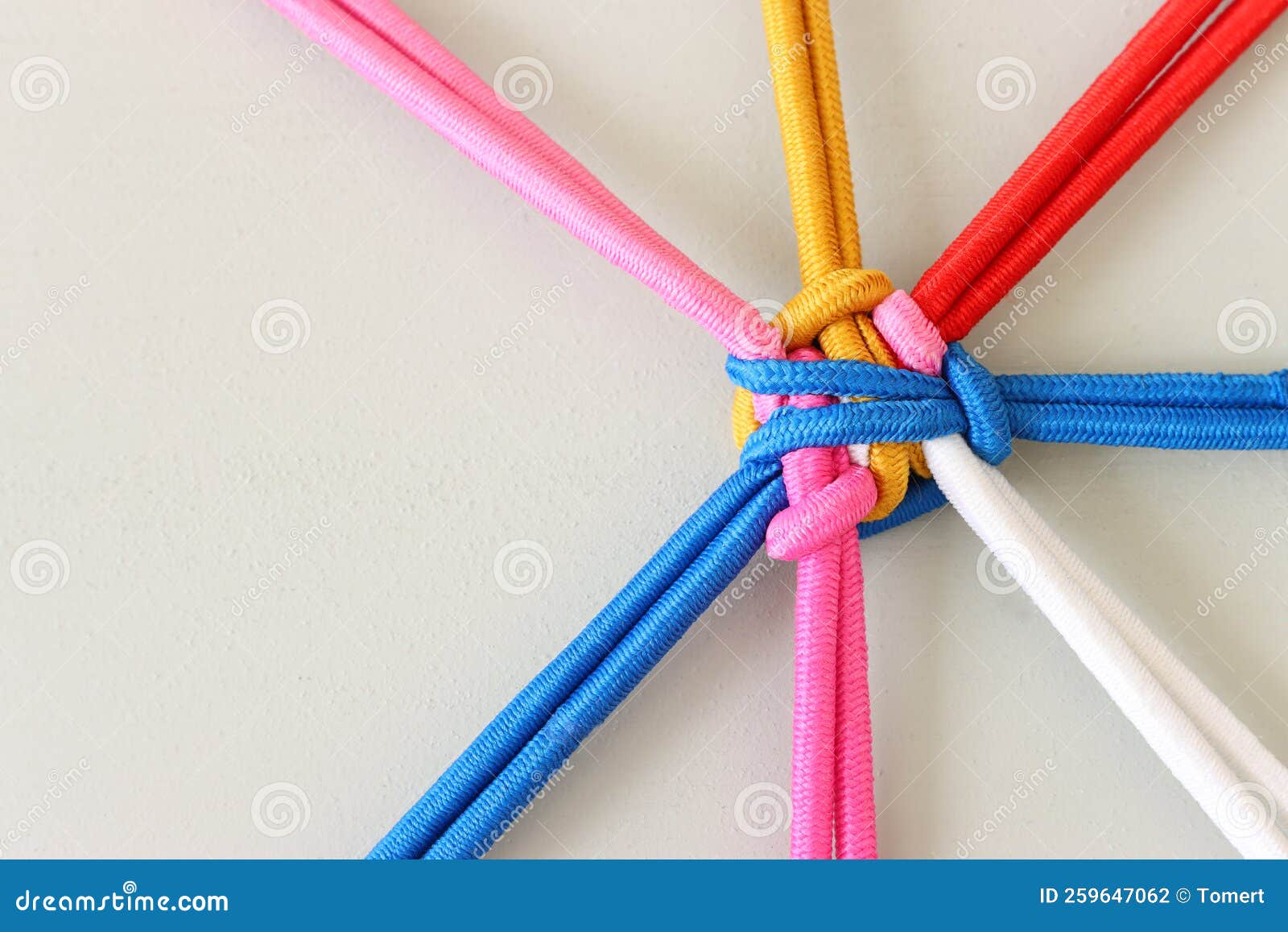 Concept Image of Unity and Teamwork. Ropes Tied Together As a Symbol of ...