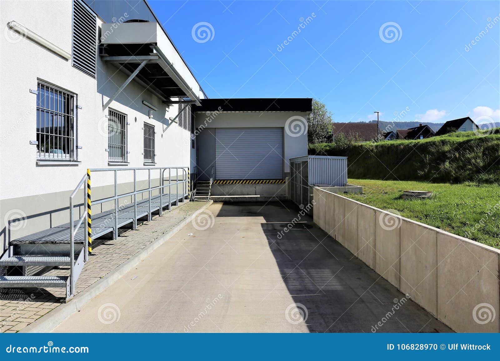 An Concept Image of a Warehouse Ramp - Building Stock Photo - Image of ...