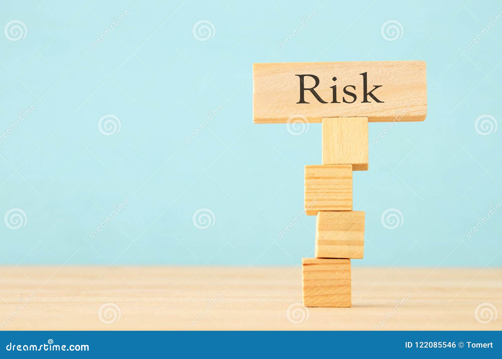 Concept Image of Wooden Cubes that Create an Unstable Structure and the ...