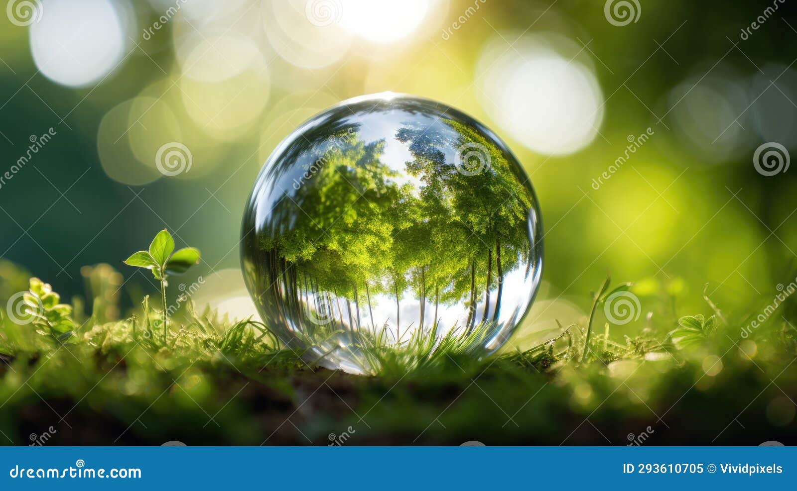 Concept Image of a Young Seedling Growing Inside a Protective Clear ...
