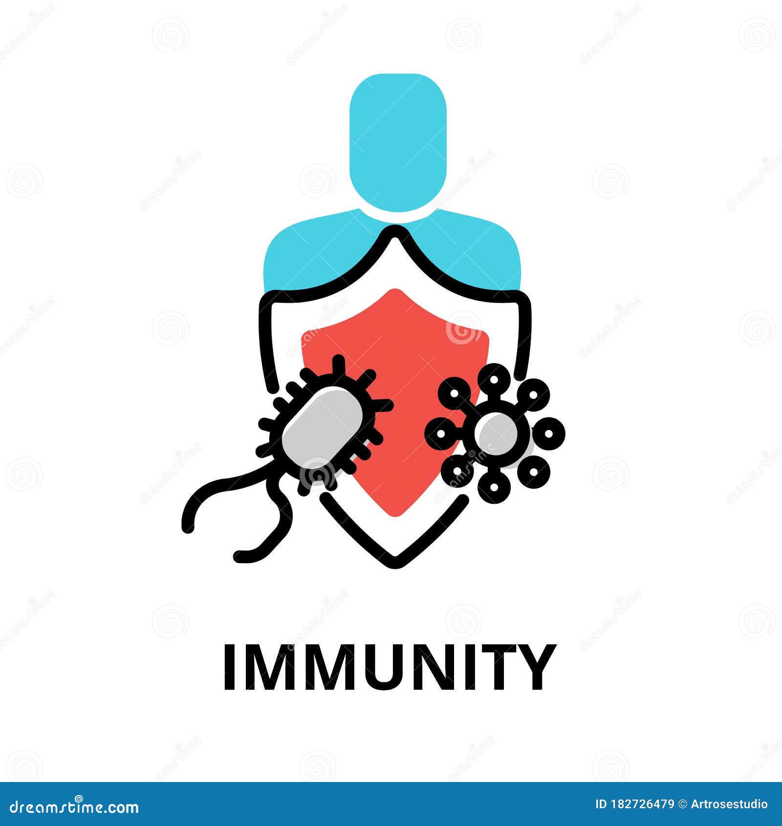 Concept of Immunity Icon, Modern Flat Editable Line Design Vector ...