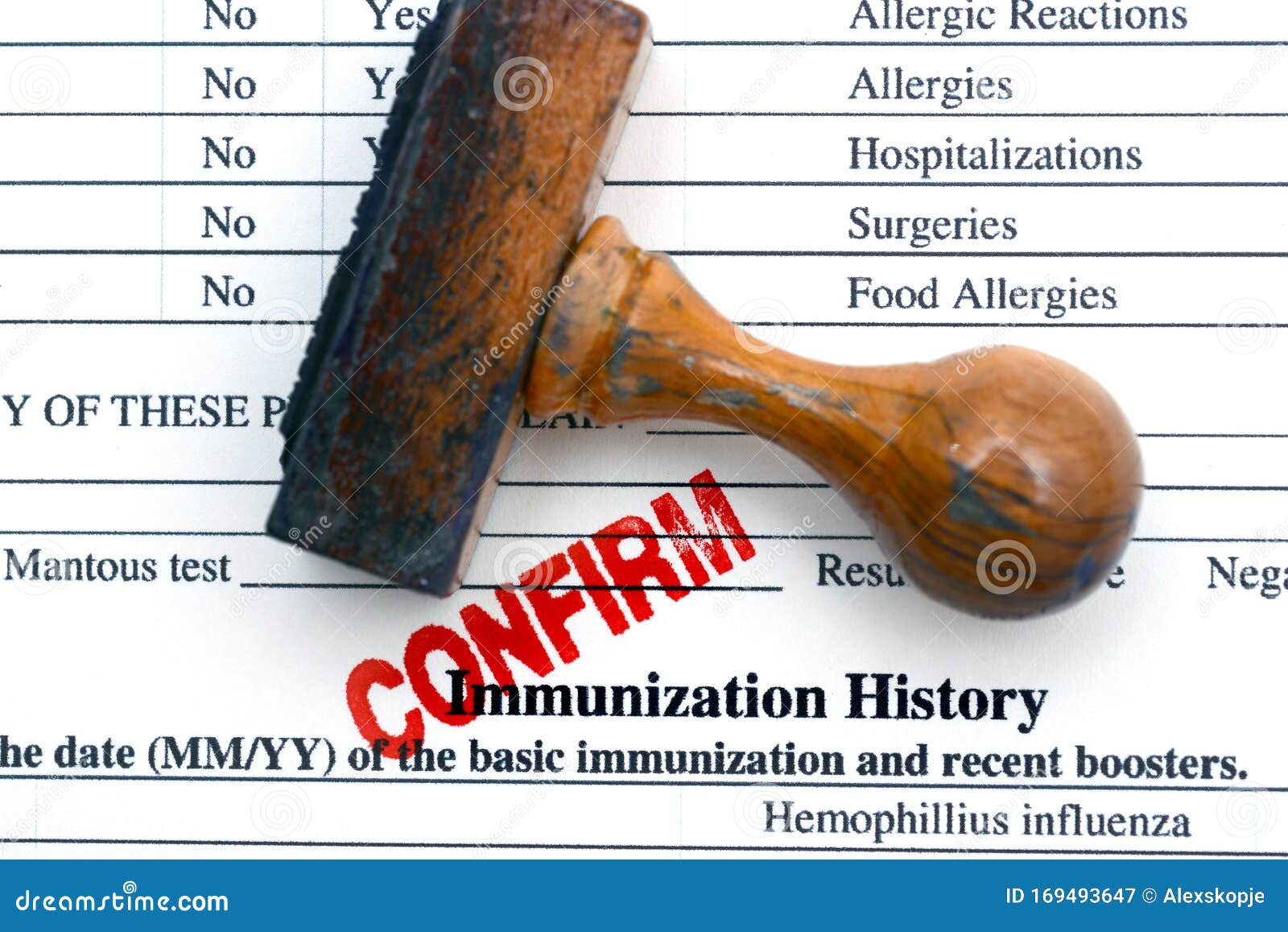 Immunization History Confirm Stock Image - Image of immunize, grunge ...