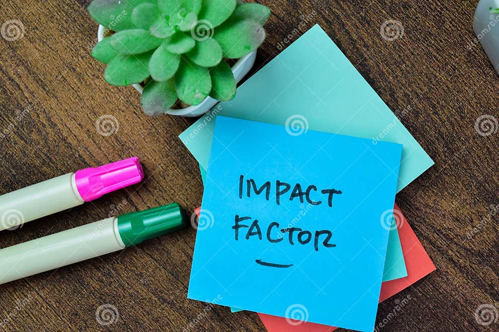 Concept of Impact Factor Write on Sticky Notes Isolated on Wooden Table ...
