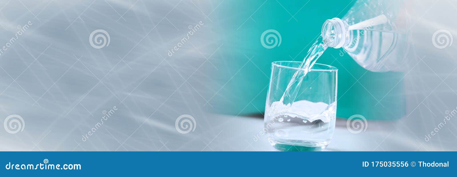 Concept of the Importance of Hydration; Panoramic Banner Stock Photo ...