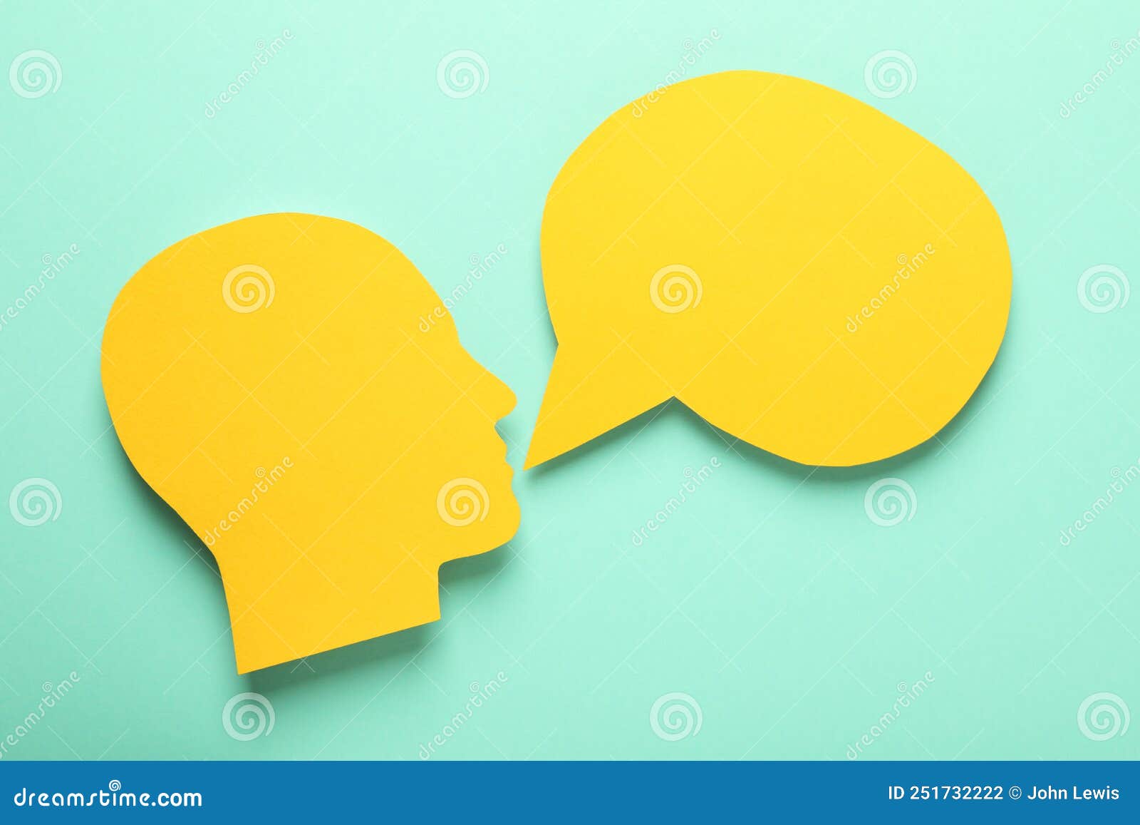 Concept of Important Announcement with Empty Speech Bubble and Head ...